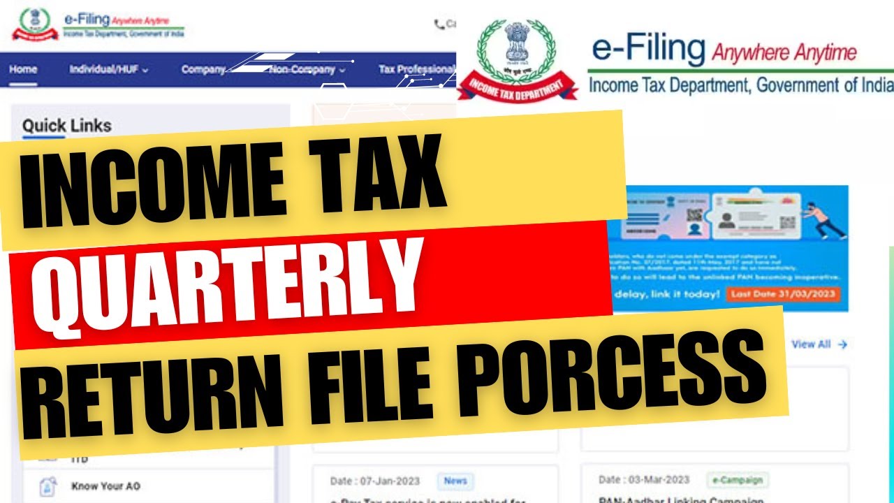 INCOME TAX QUARTERLY RETURN FILE FULL PROCESS - YouTube
