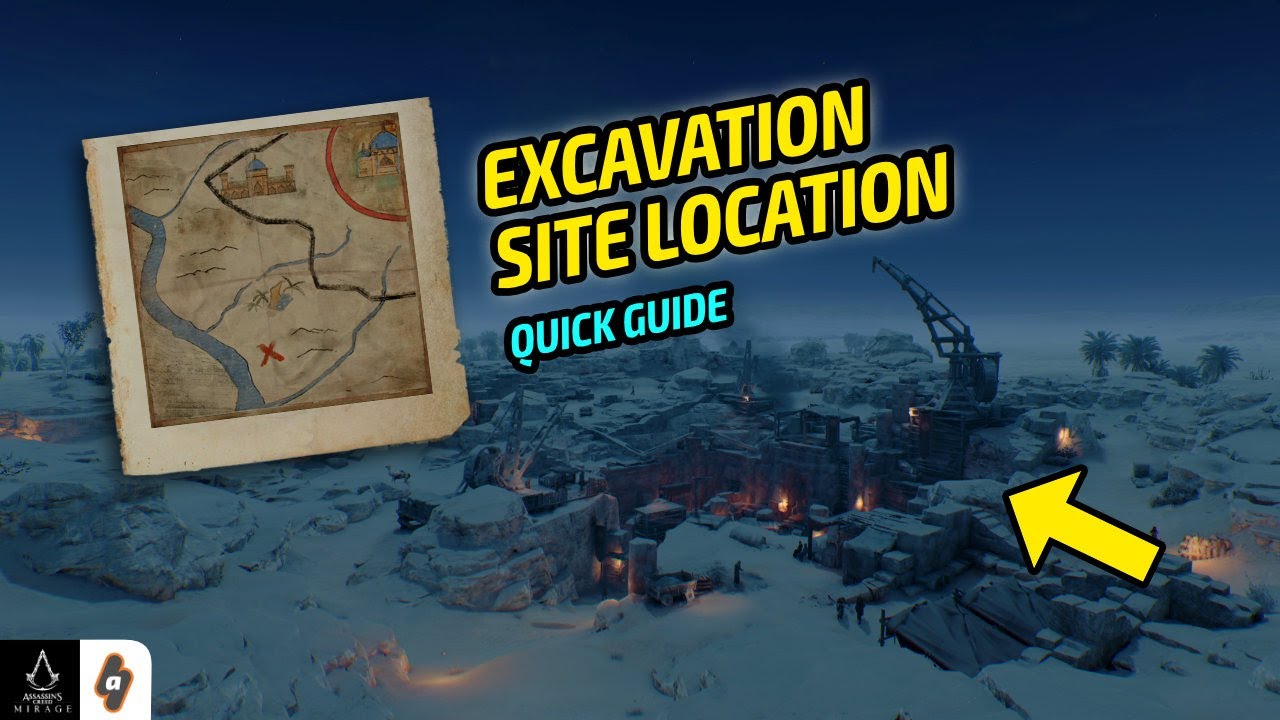 Excavation Site Map location in Assassin's Creed Mirage - YouTube