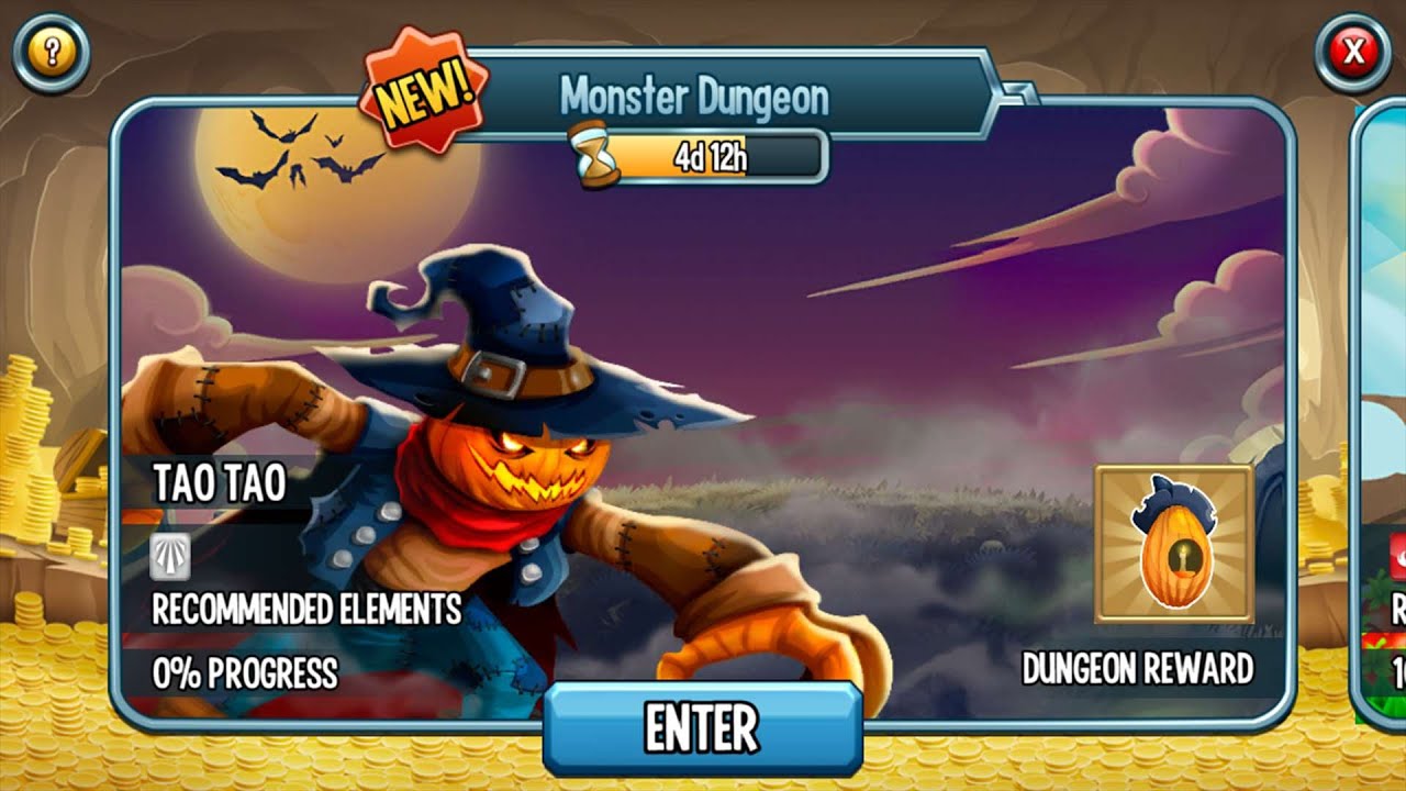 Monster Legends - Monster Dungeon REWARD Tao Tao SpeedRun - YouTube