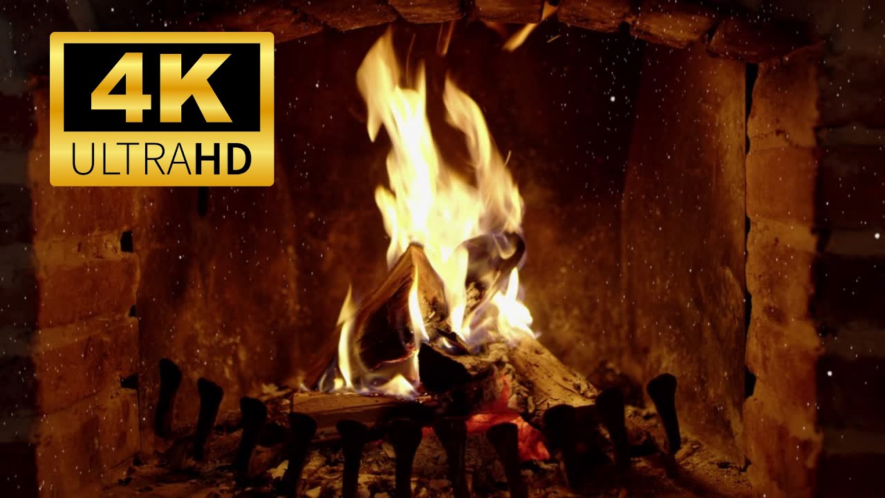 🔥 Fireplace HD with ashes flakes- Natural Sound Crackling Fire 🔥 - YouTube