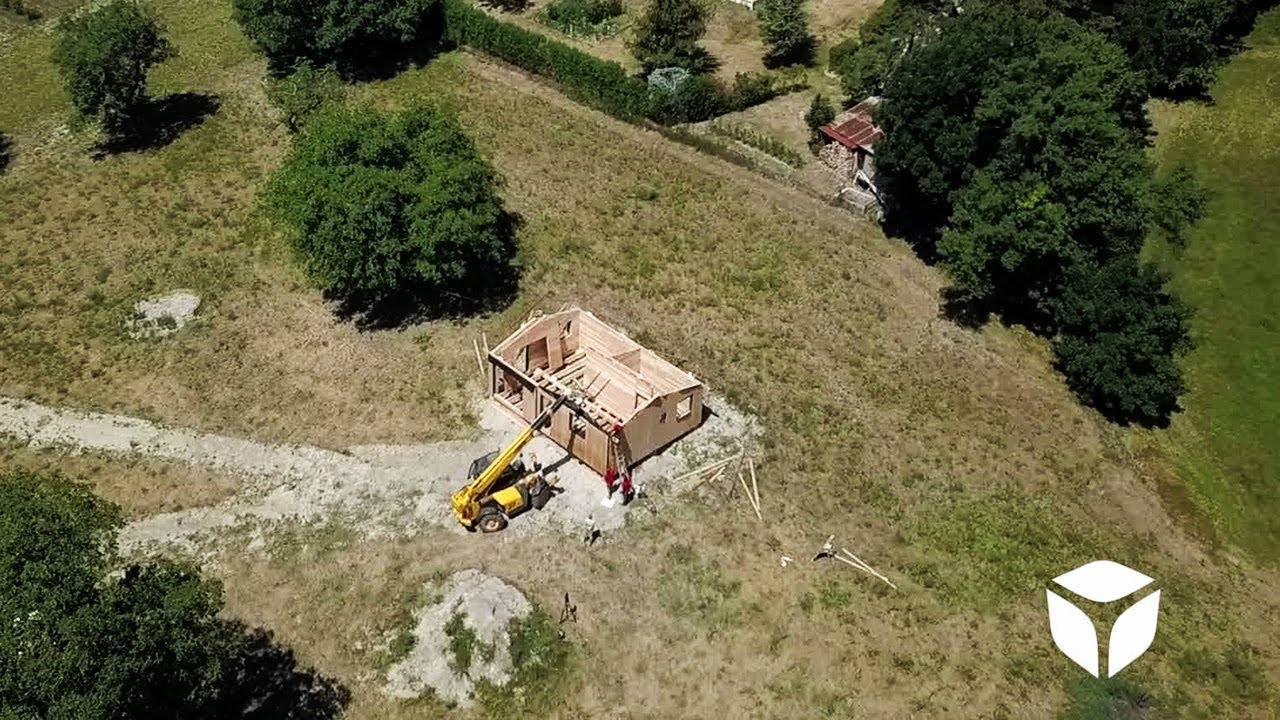 [CHANTIER] L'installation d'une maison Homaj - Vue aérienne - YouTube