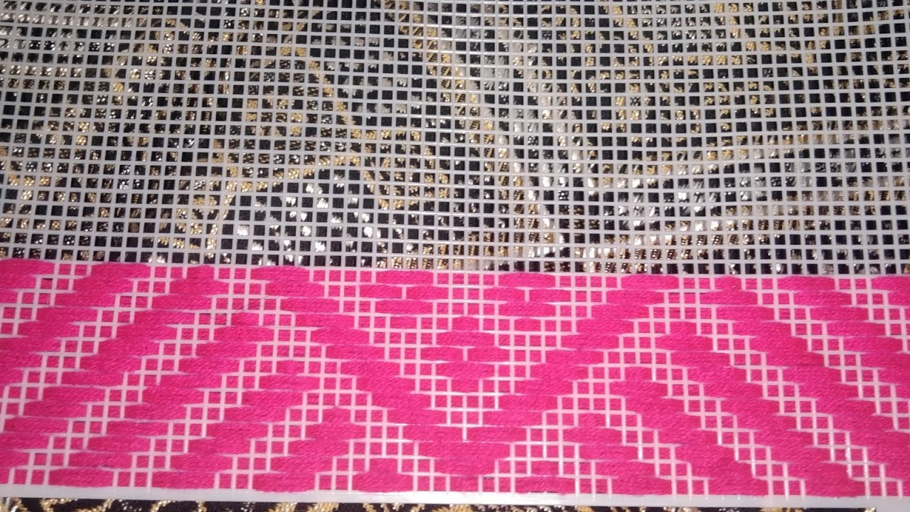 New plastic canvas hand fan design||Bena design||Pankha Design - YouTube