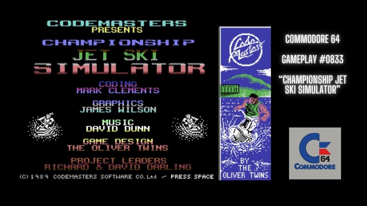 Championship Jet Ski Simulator (Commodore 64 / Gameplay #0833) - YouTube