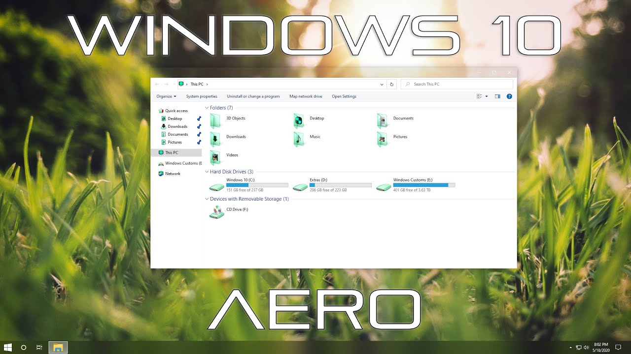 Windows 10 Themes - Aero - YouTube