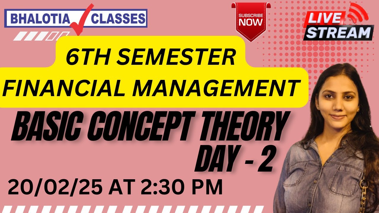 6TH SEM FINANCIAL MANAGEMENT THEORY | DAY 2 | B COM | CU - YouTube