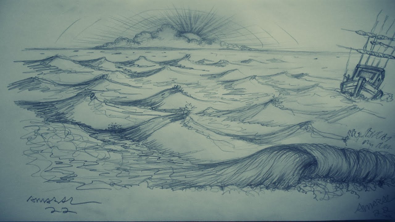 Demonstração de desenho - Mar Agitado - YouTube