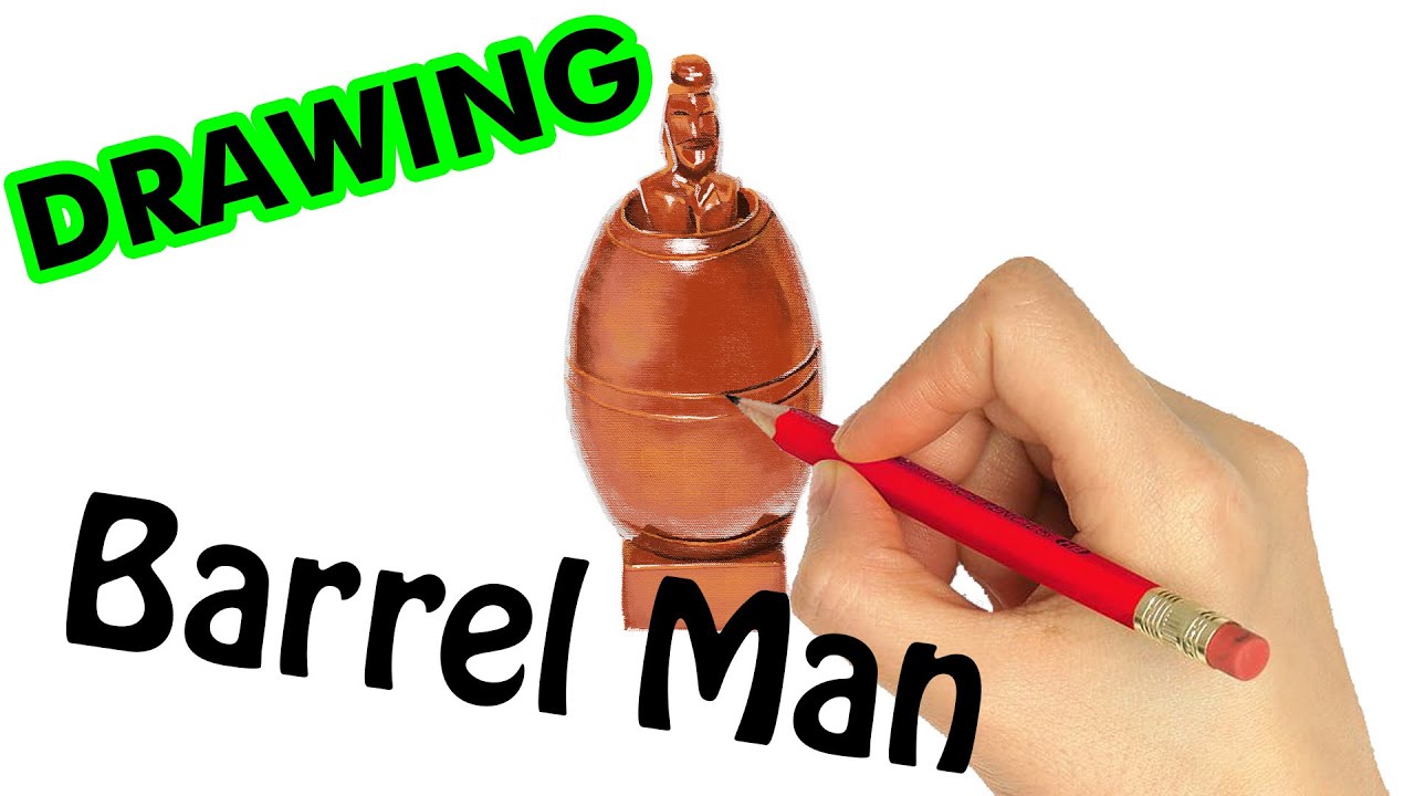 how to draw Barrel Man | Baguio Souvenir | Art Therapy - YouTube