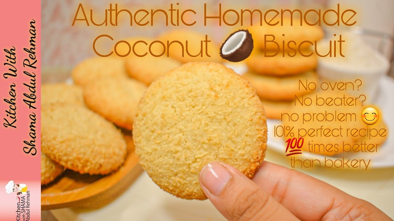 Coconut Cookies | Original Bakery Style Biscuit At Home | Very Easy ...