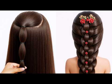 New Easy & Simple - Different Hairstyle for wedding |Perfect Reception Ponytail with a Simple Twist
