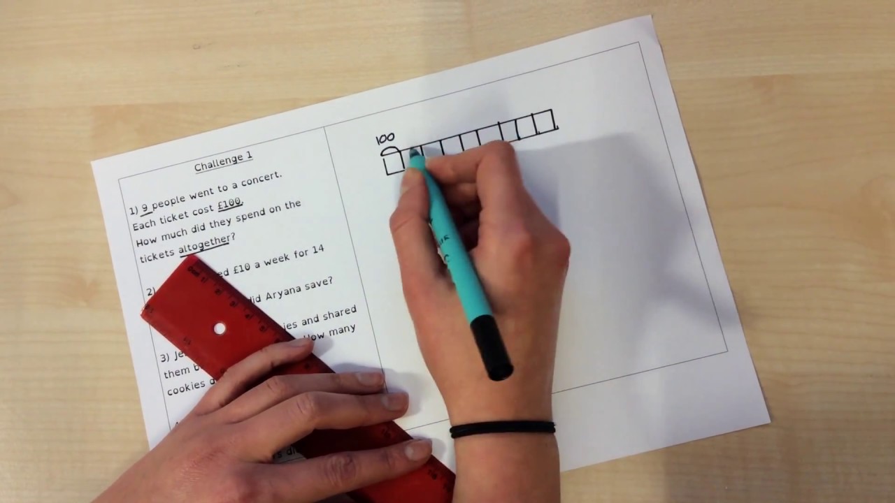 Multiplication and division bar models - YouTube