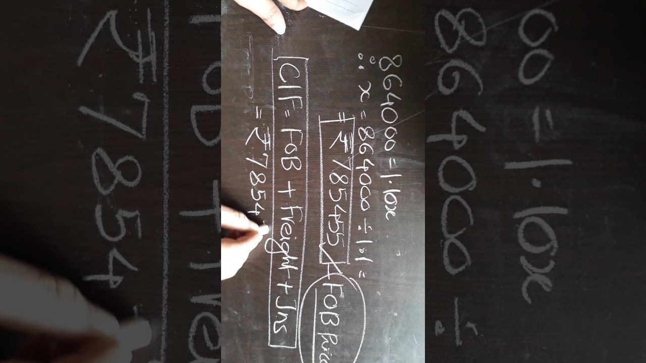 Computation of CIF Value - YouTube