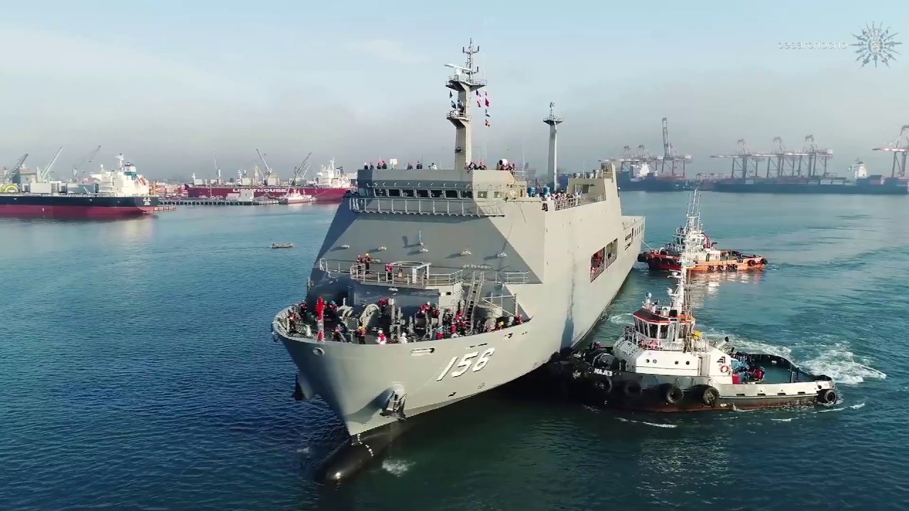 1ra prueba en la mar del Buque Multipropósito BAP Pisco impresionante ...
