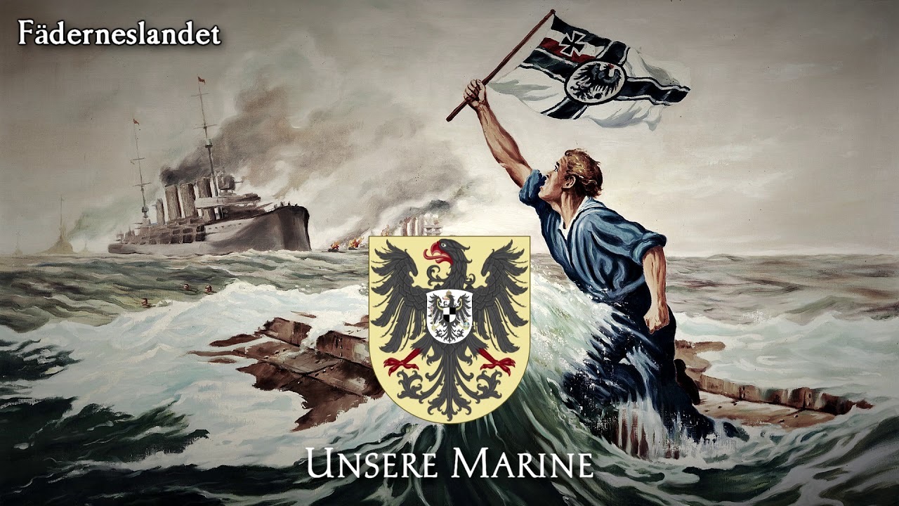 German Empire Military March - "Unsere Marine" - YouTube