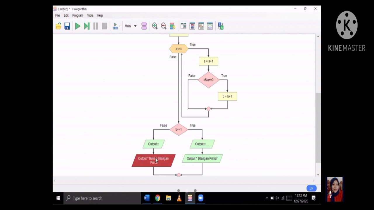 FLOWCHART MENENTUKAN BILANGAN PRIMA - YouTube