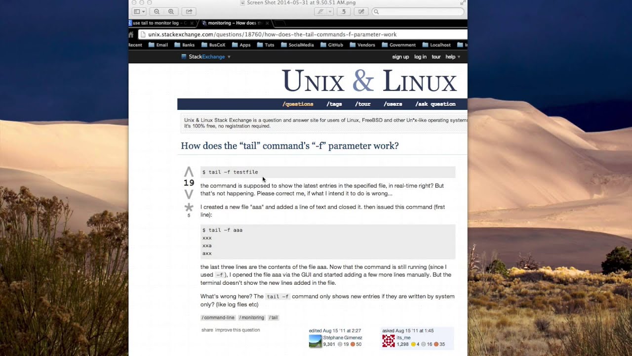Tail Unix Command Usually For Viewing Log Files Youtube 7002