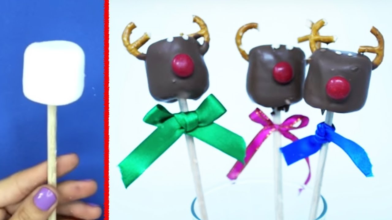 HOW TO MAKE CHOCOLATE COVERED MARSHMALLOW REINDEER POPS - EZPZ ideas ...