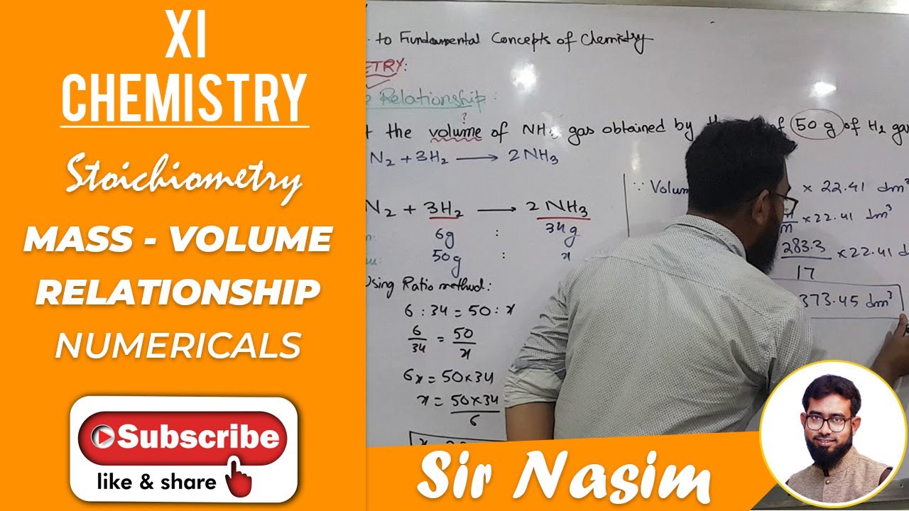 Mass - Volume Relationship (XI-Chemistry CH#1) - YouTube