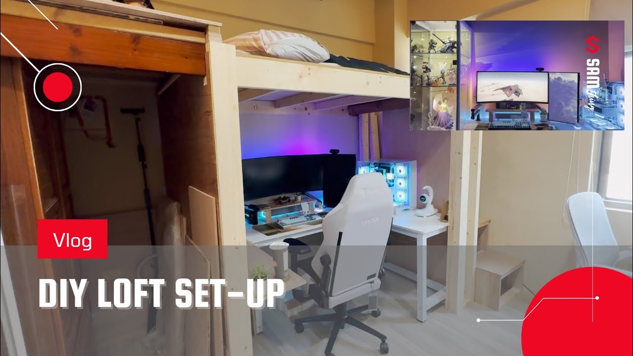 Ultimate Dream Gaming Room Renovation - Building DIY Loft Bed part 1 ...
