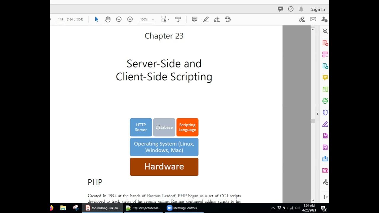 Web development ch23 client and server side scripting and beginning of ...