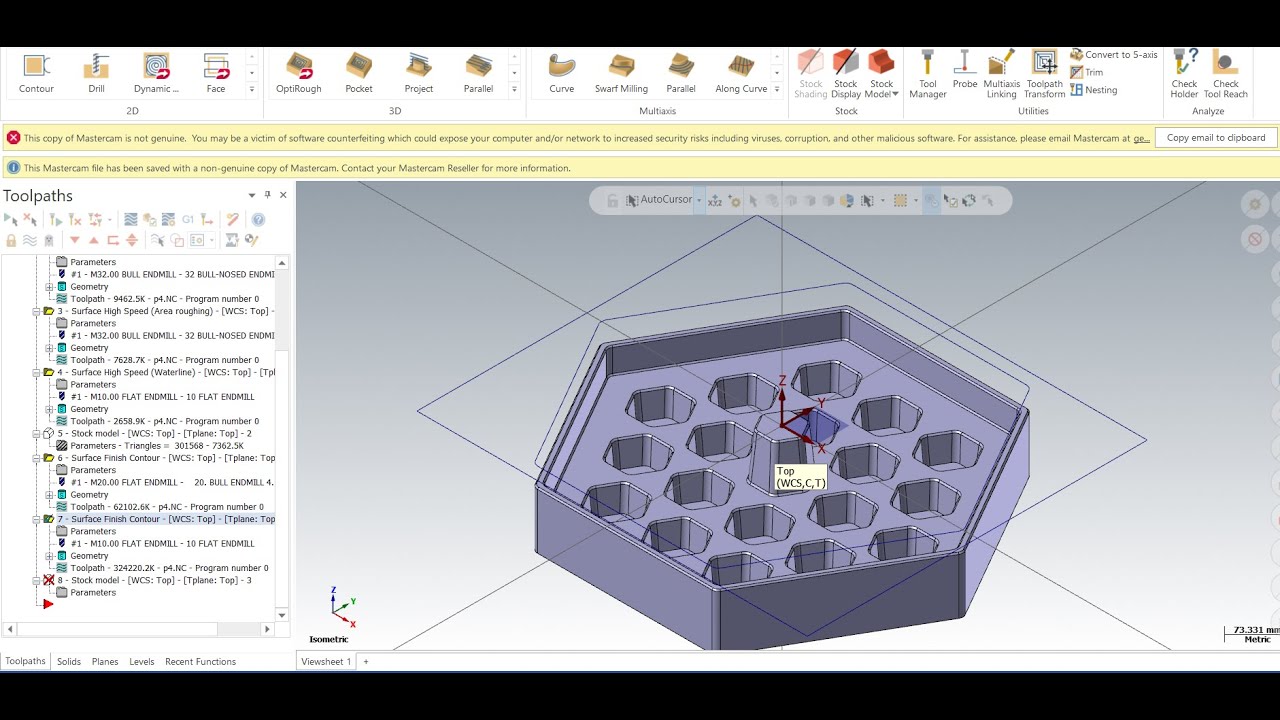 MASTER THE 2.5 AXIS IN MASTERCAM 2021 STOCK MODEL AREA RUUGHING AND ...
