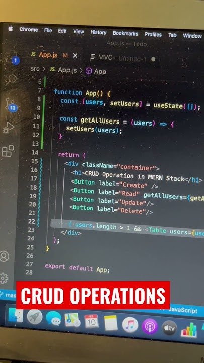 CRUD Operations in MERN stack using React, Node, Express and MongoDB - YouTube
