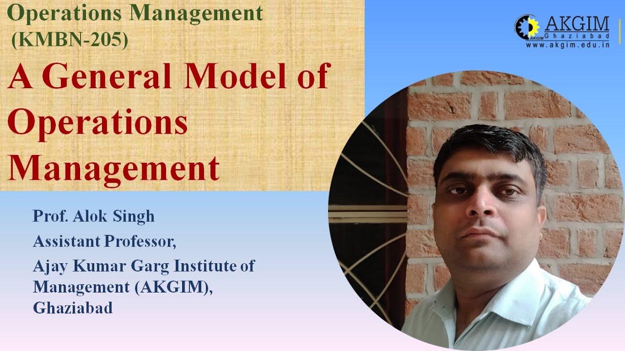 A General Model of Operations Management - YouTube