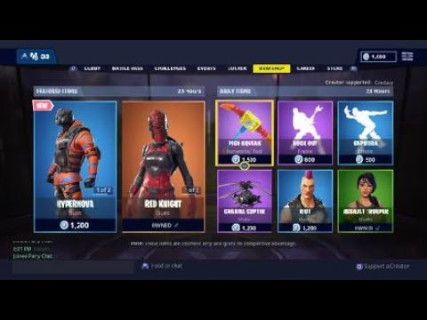 *NEW* Hypernova Skin Out! (Fortnite Item Shop 3-4-19) - YouTube