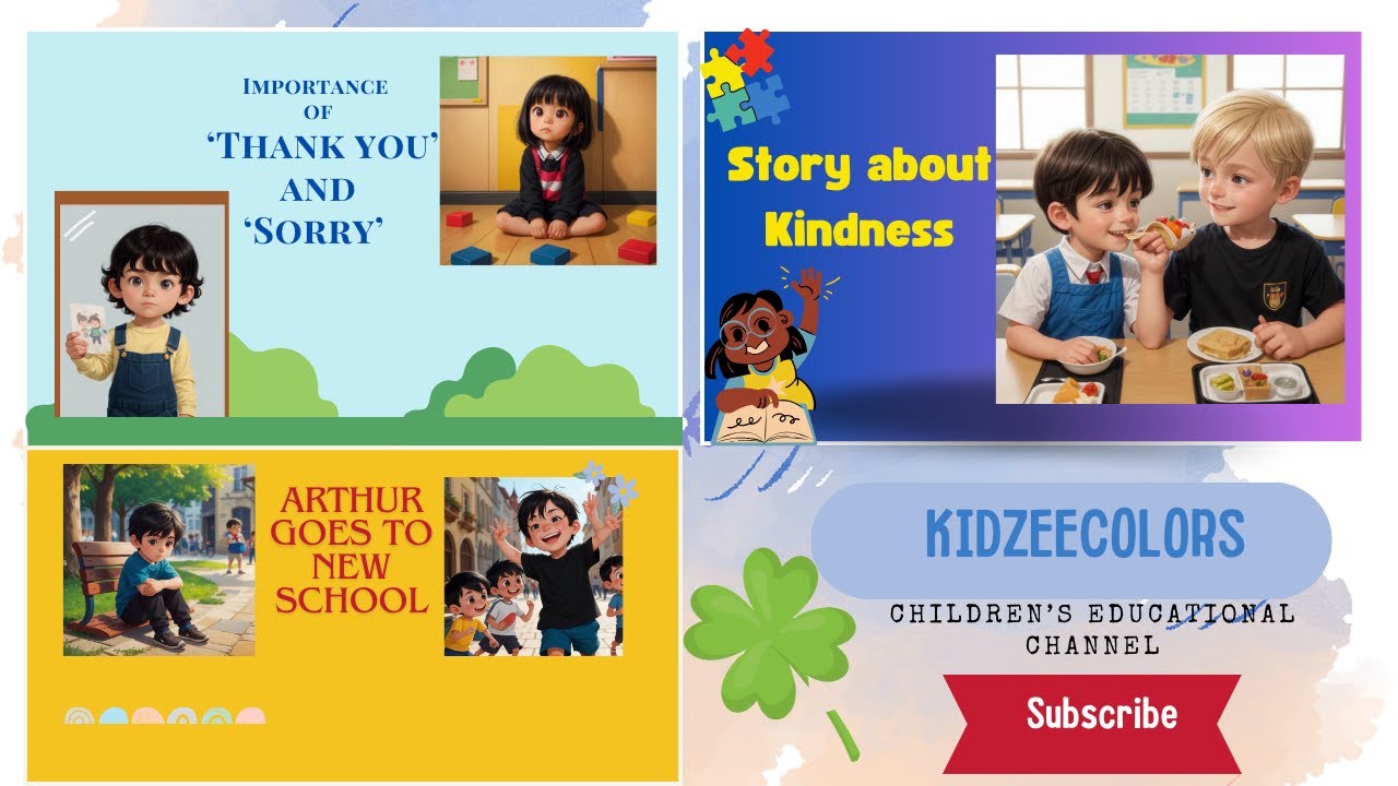 3 Kids Stories on Emotions| Kindness | Manners| New school for kids ...