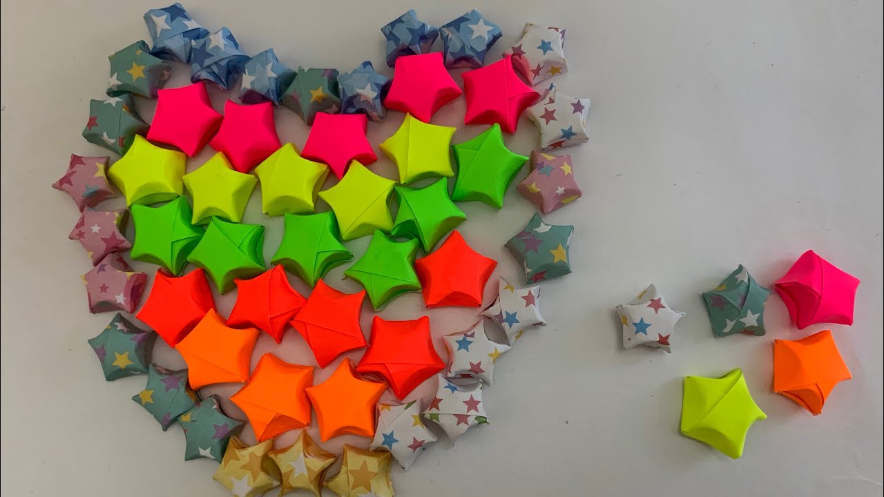 How to make origami 3D star/origami lucky star/DIY star - YouTube