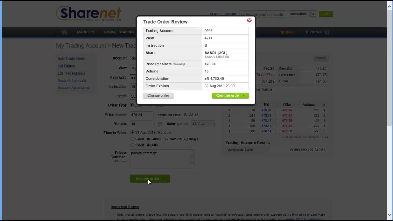 Sharenet Securities Demo - YouTube