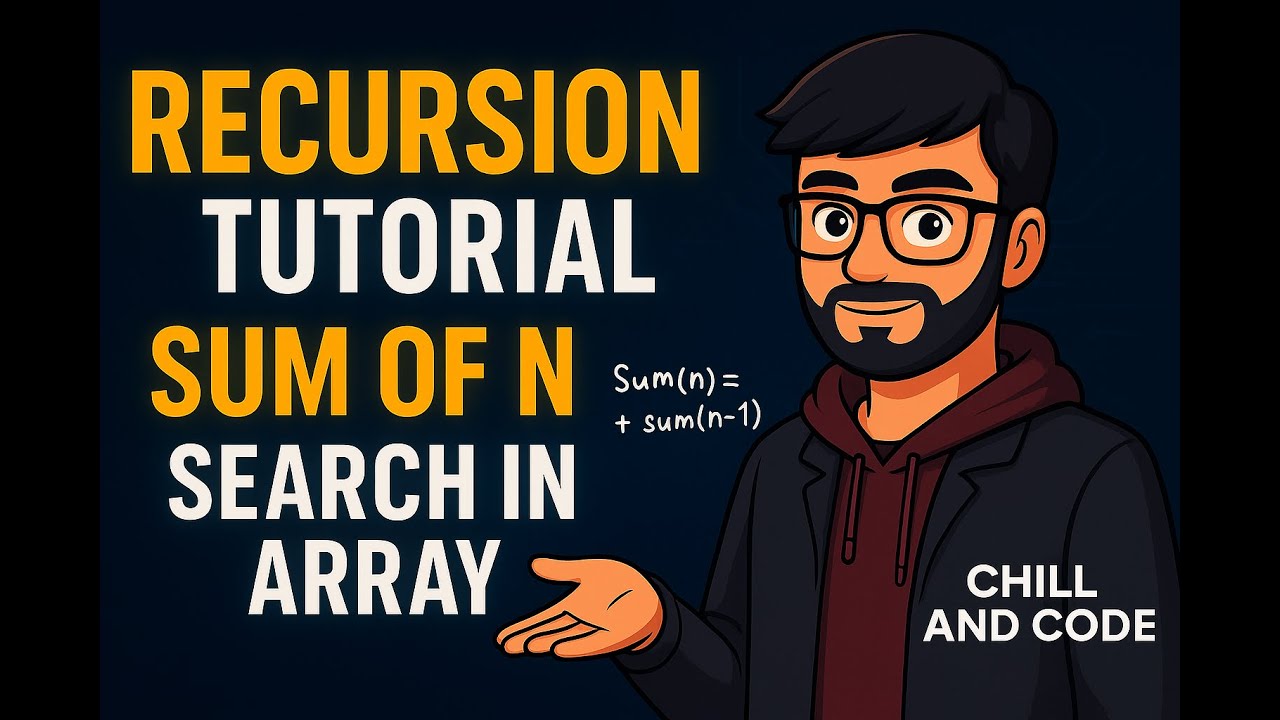 Sum of N Natural Numbers Using Recursion | Easy Explanation for ...