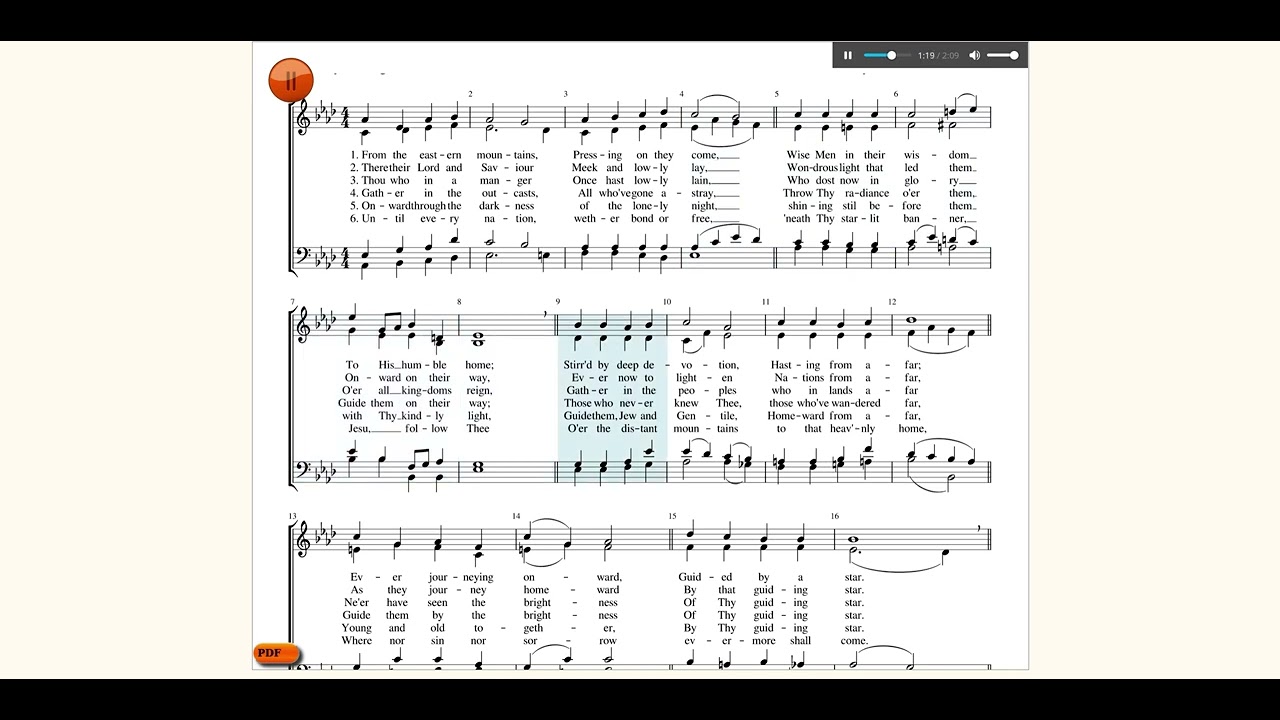 From the eastern mountains. Tune: Valour (Mann). Godfrey Thring ...