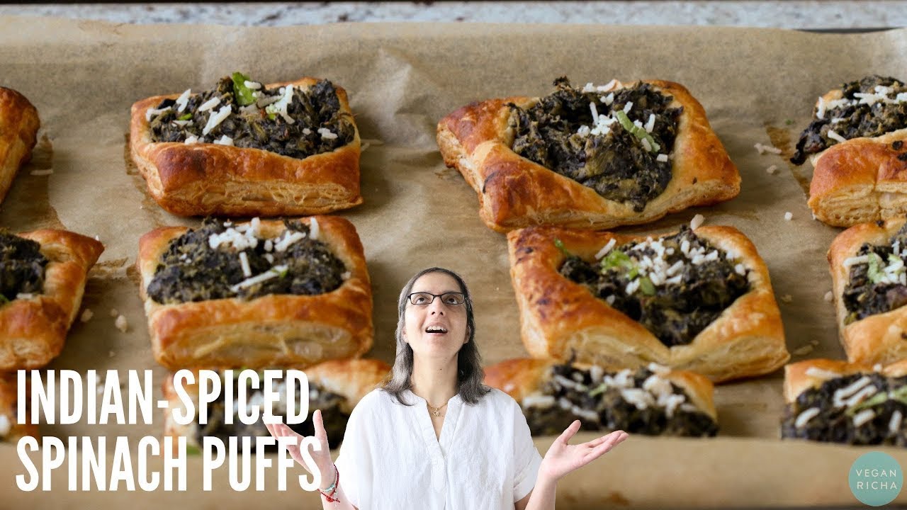 These INDIAN-INSPIRED SPINACH PUFFS are Mind-Blowingly Delicious! - YouTube