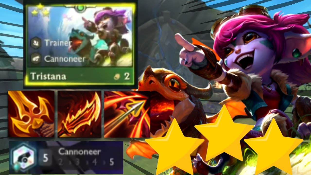 3 Star Tristana ⭐⭐⭐6 Cannon Melts Full Teams Tft 12 14 Teamfight