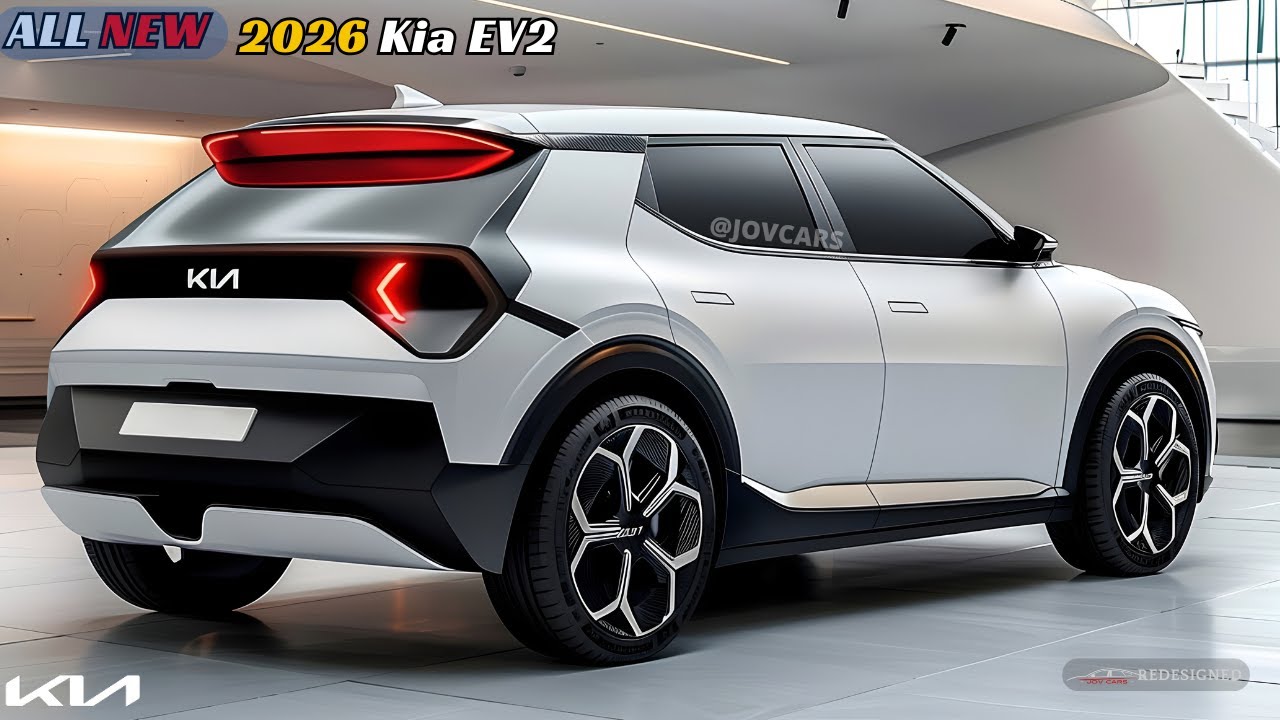 Whoa, that's amazing! The aggressively modern and futuristic electric SUV of 2026 Kia EV2 - YouTube