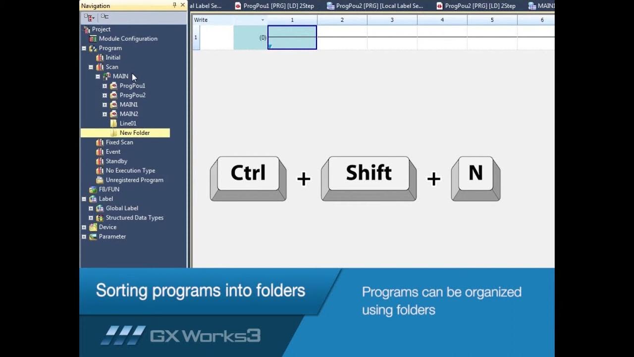 Mitsubishi Electric Quick Tips Sort Programs Into Folders in GX Works3 ...