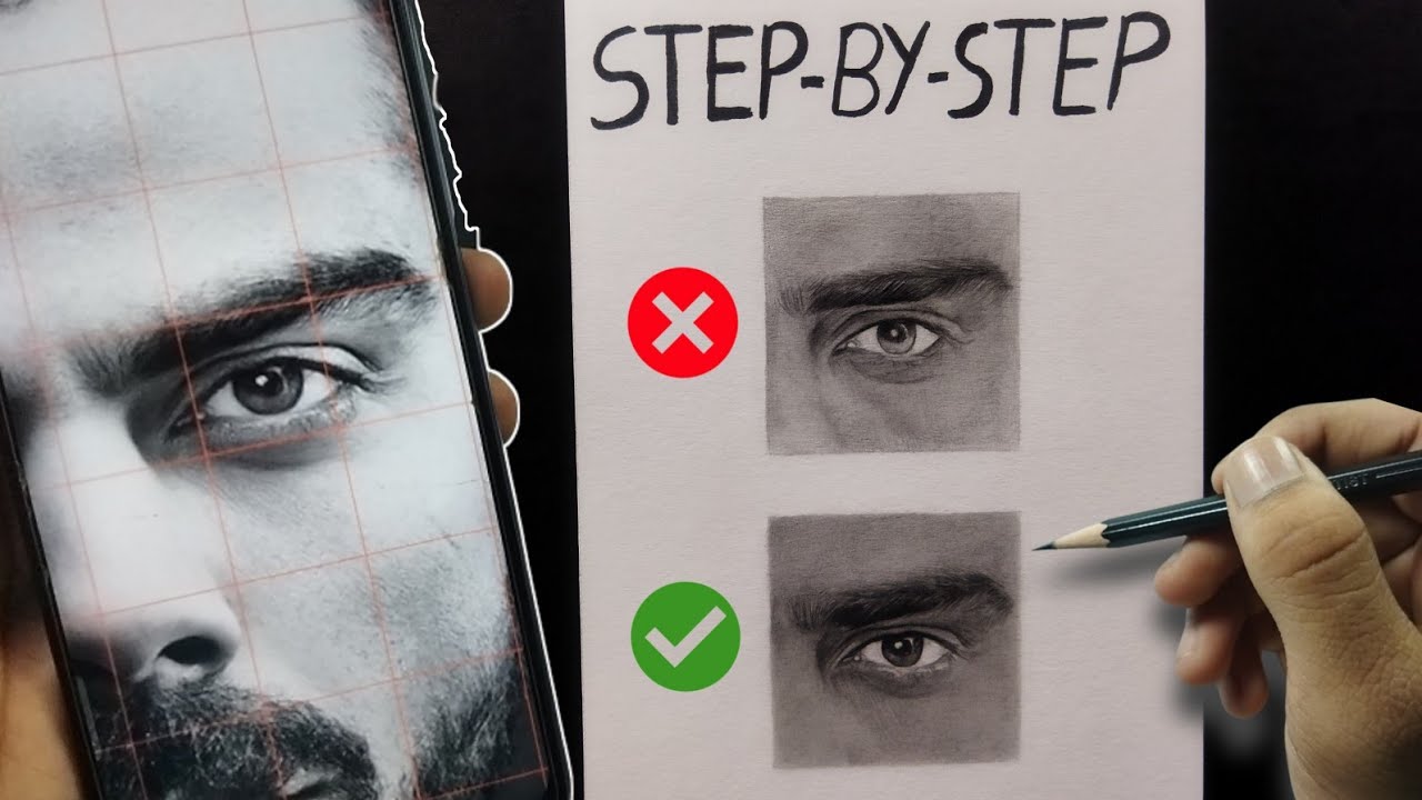 How to Draw Perfect eyes - YouTube