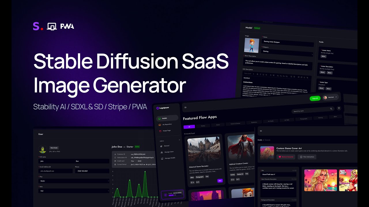 Stable Diffusion SaaS Image Generator - YouTube