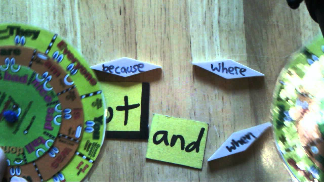 Connect phrases with two Grammar Wheels to make longer sentences. - YouTube