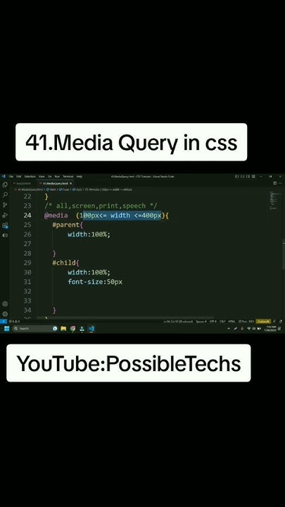 Media Query In CSS | media query in css in nepali | media query in css for beginners |Media ...