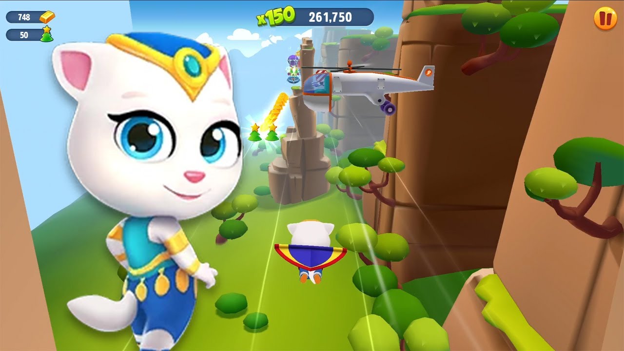 Genie Angela - Talking Tom Gold Run GamePlay Android, iOS, PC - YouTube