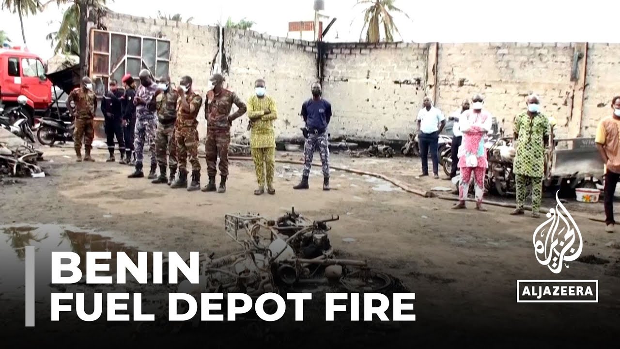 Dozens killed in Benin after fuel depot explodes into flames - YouTube