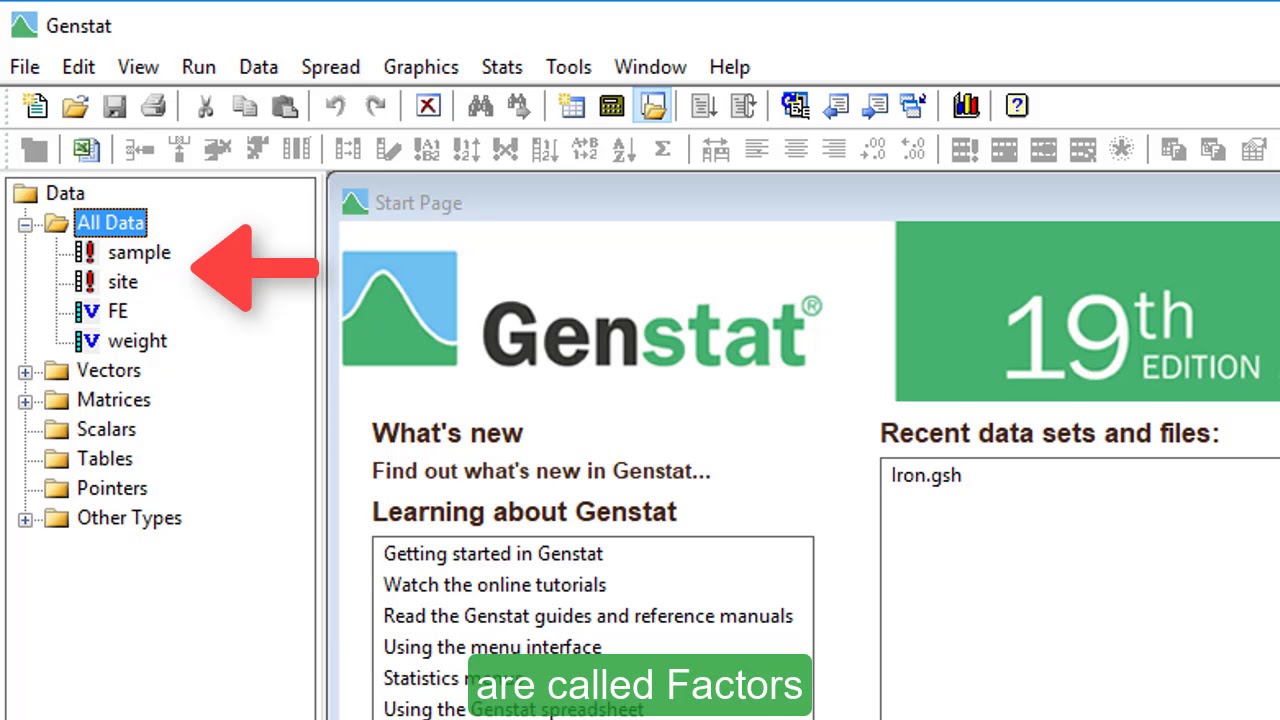 Working with Genstat 19th edition - YouTube