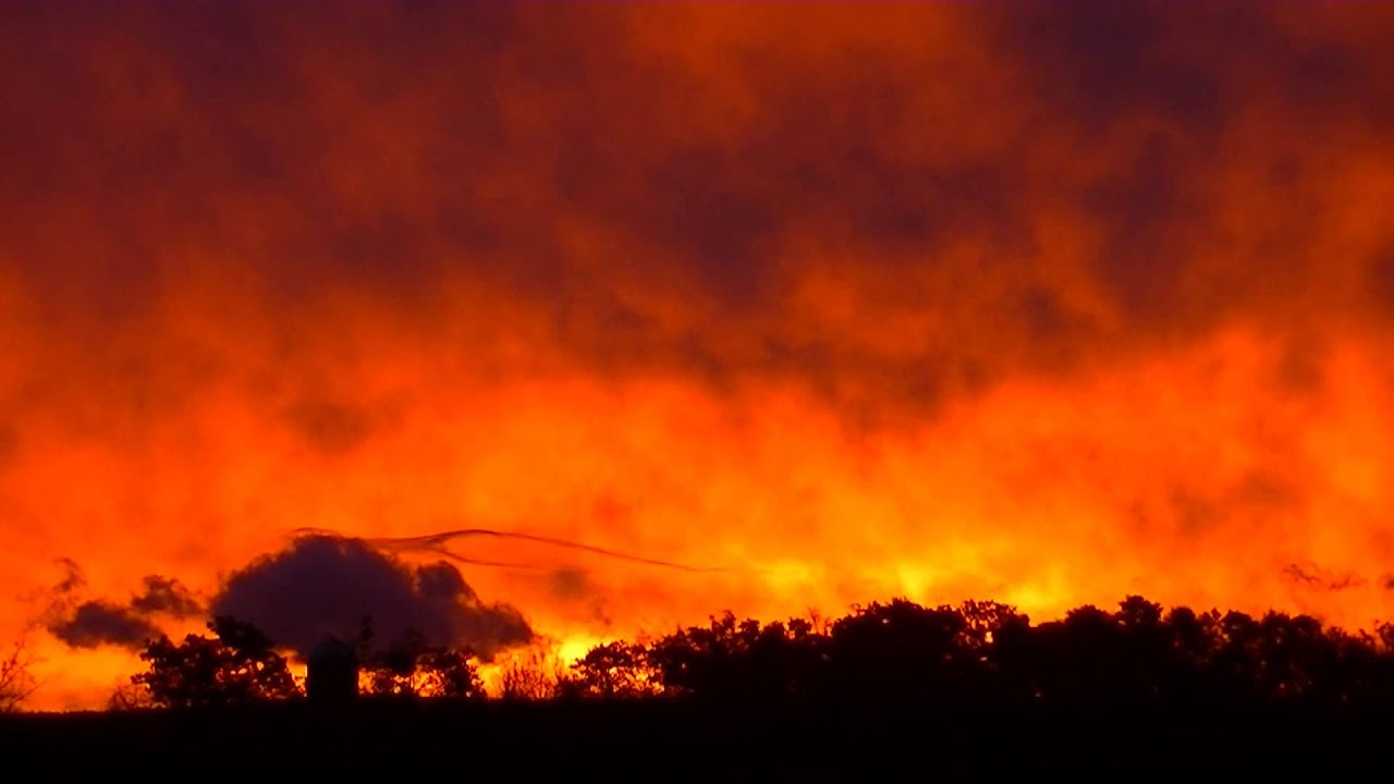 Sunrise looks like Fire in the Sky - YouTube