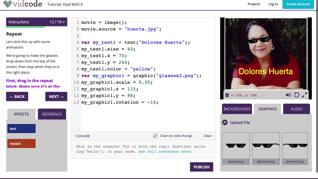 Vidcode Hour of Code: #dealwithit - YouTube