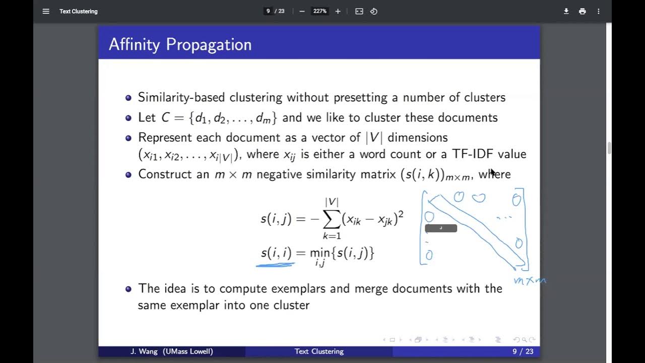 Affinity Propagation Clustering And Pairwise Mutual Information Youtube