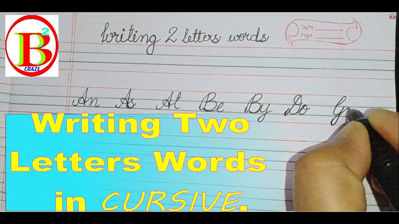 How to write 2 letters cursive word. cursive writing. How to write 2 ...