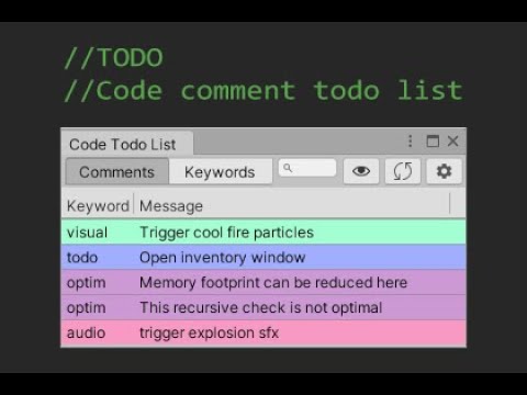[Unity Asset] //TODO (Code Todo List) - YouTube