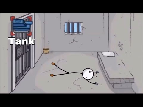 Henry Stickmin Fleeing the Complex PD tank but it pushes Henry back to the prison