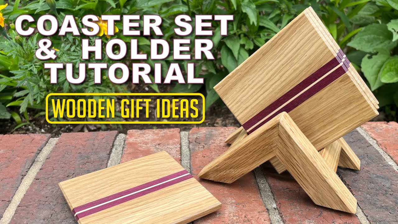 Wooden Coasters & Matching Holder - YouTube